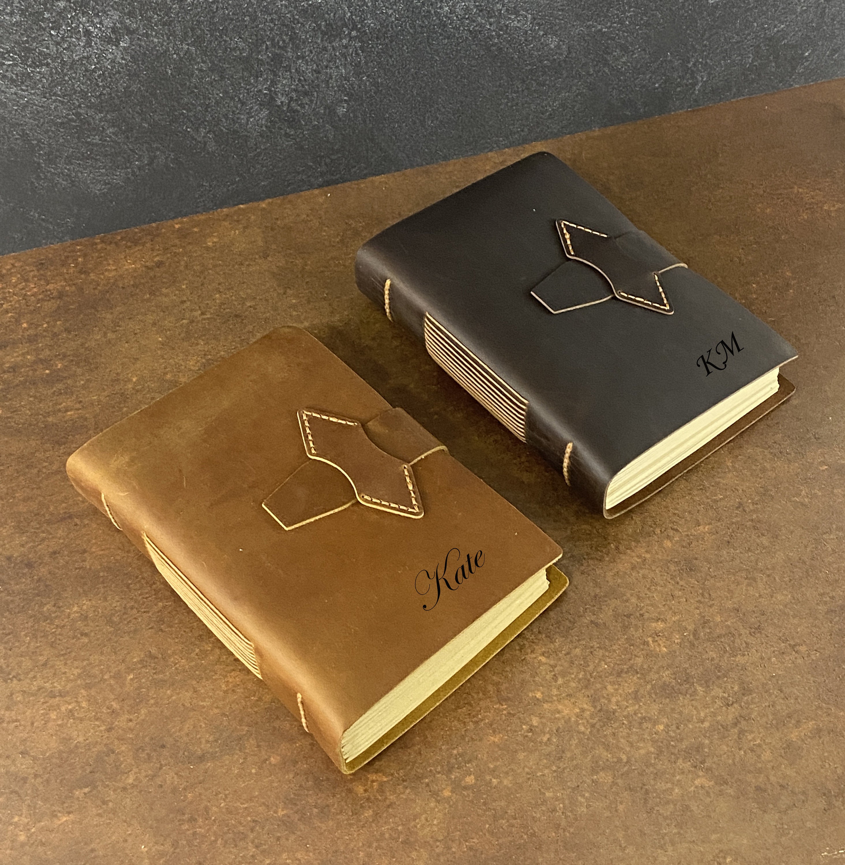 Personalized Leather Journal, Custom Journal With Initials, Handmade ...