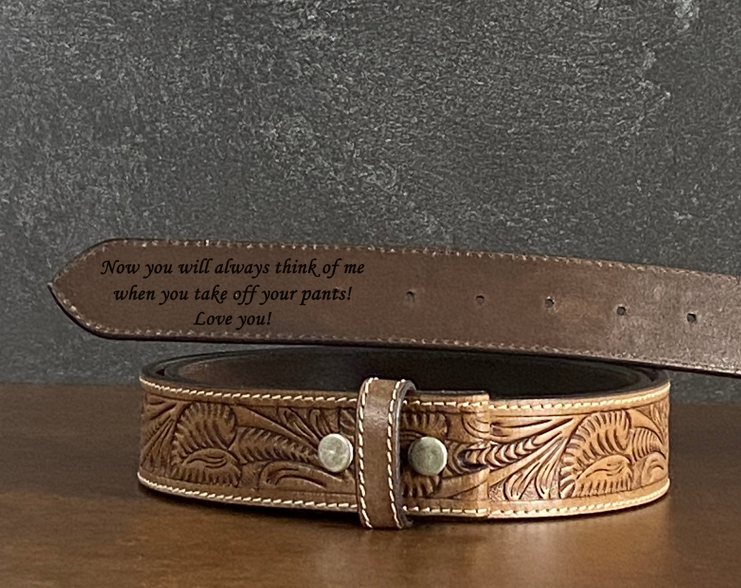 Leather Skull Belt, Biker Belt, Skull Tooled Brown Leather Belt, Custom ...