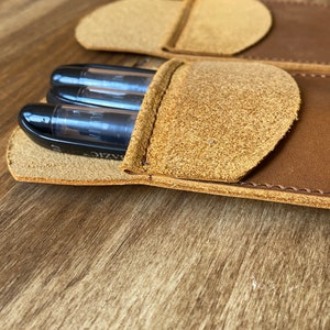 Handmade Personalized LEATHER PEN CASE, Leather Pencil Case, Fountain ...