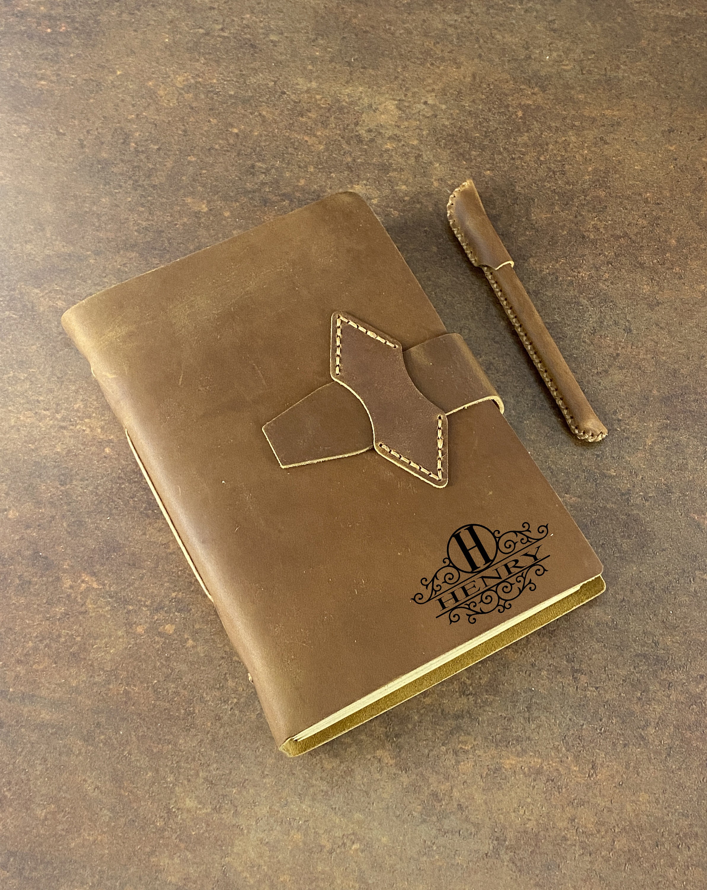 Personalized Leather Journal, Custom Journal With Initials, Handmade ...