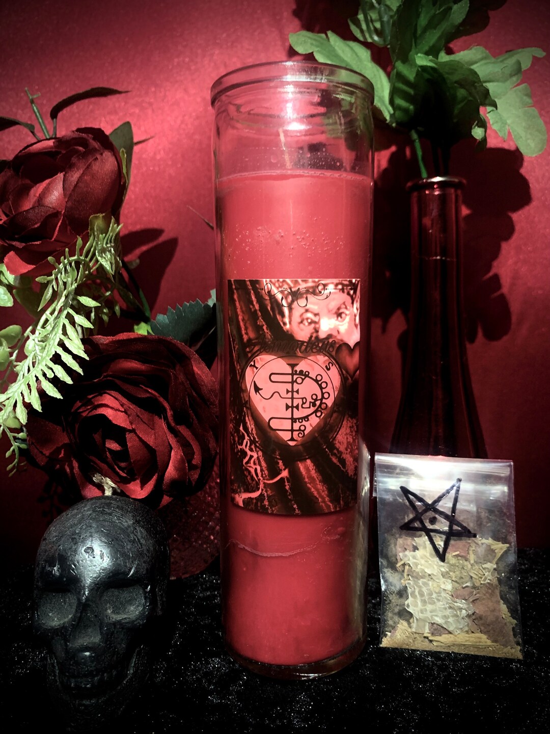 Asmodeus Satanic Demon Prayer Ritual Spell Jar Candle - Etsy