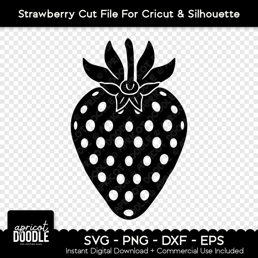 Strawberry SVG Cut File, Strawberry Vector Clipart, Fruit SVG ...