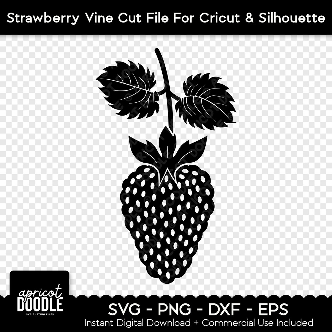 Strawberry SVG Cut File, Strawberry Vector Clipart, Strawberry ...