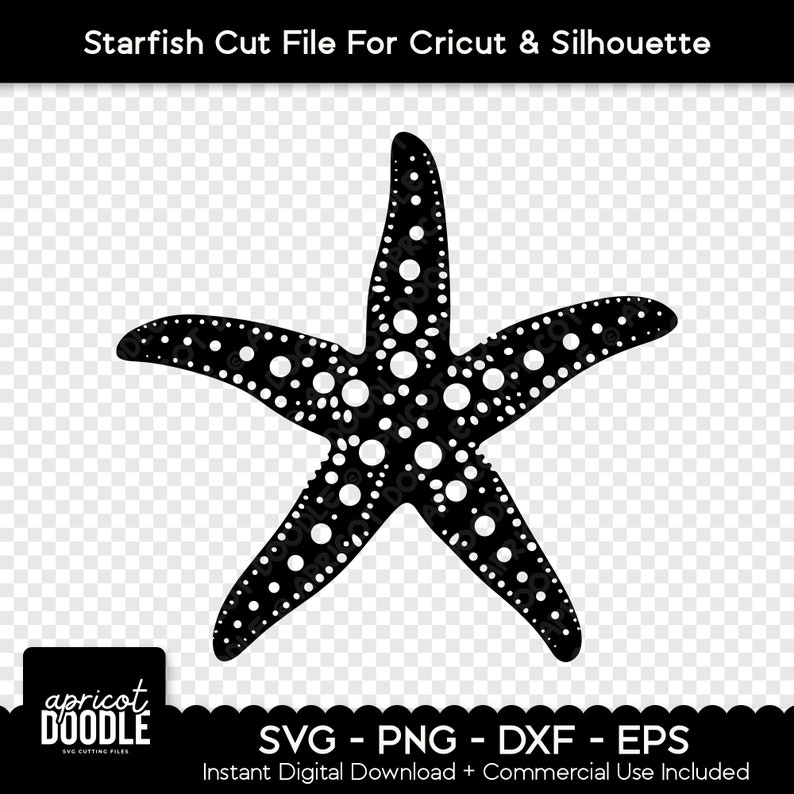 Starfish SVG Cut File, Starfish Vector Clipart, Beach SVG, Summer ...
