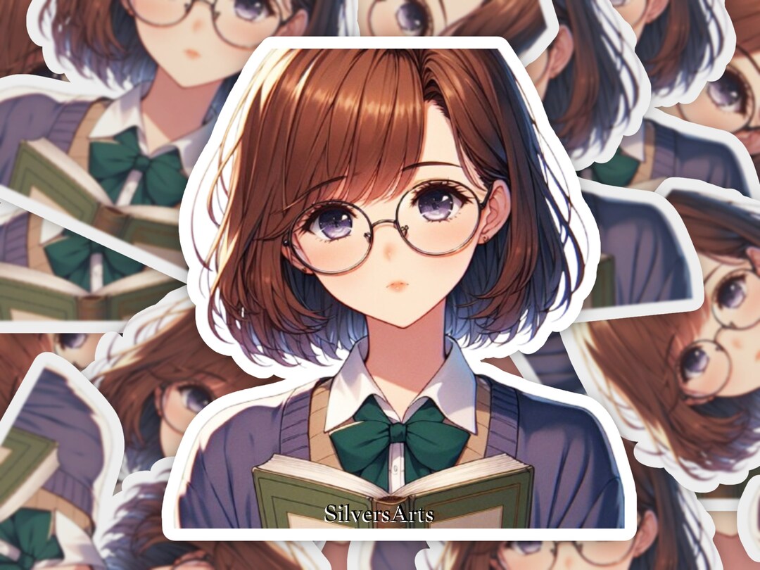 Student Anime Waifu Vinyl Decal Sticker Water Resistant Aesthetic Anime ...