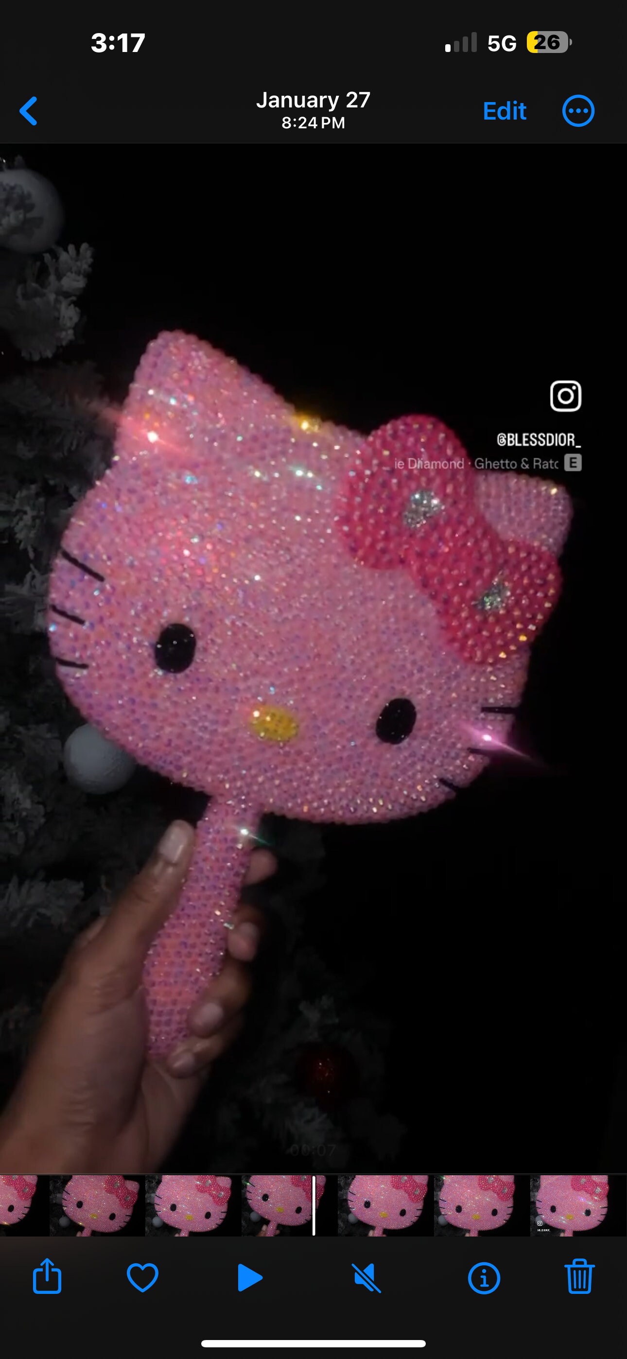 Hello Kitty Bedazzled Mirror - Etsy