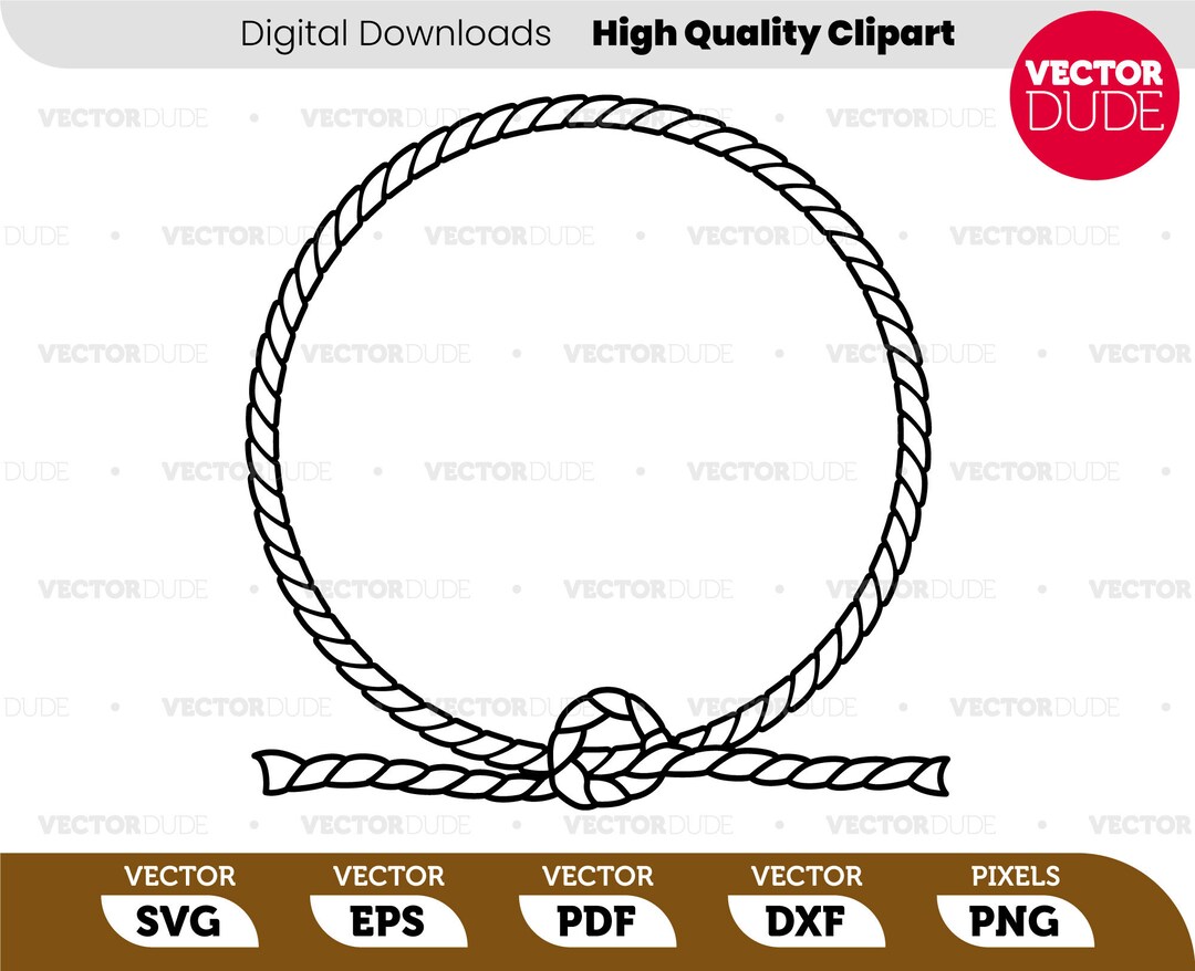 Rope Border With Knot, Original Design High Quality, Cut or Print ...