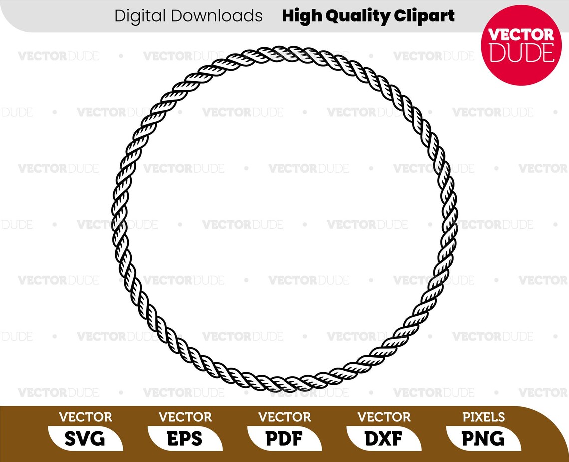 Detailed Rope Border. Original Design High Quality, Cut or Print ...