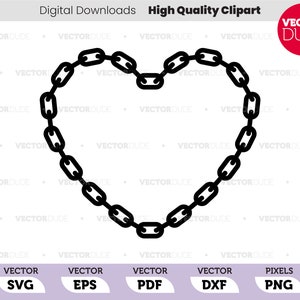 Original Design Chain Link Heart Border, High Quality, Cricut Cut ...