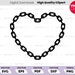 Original Design Chain Link Heart Border, High Quality, Cricut Cut ...