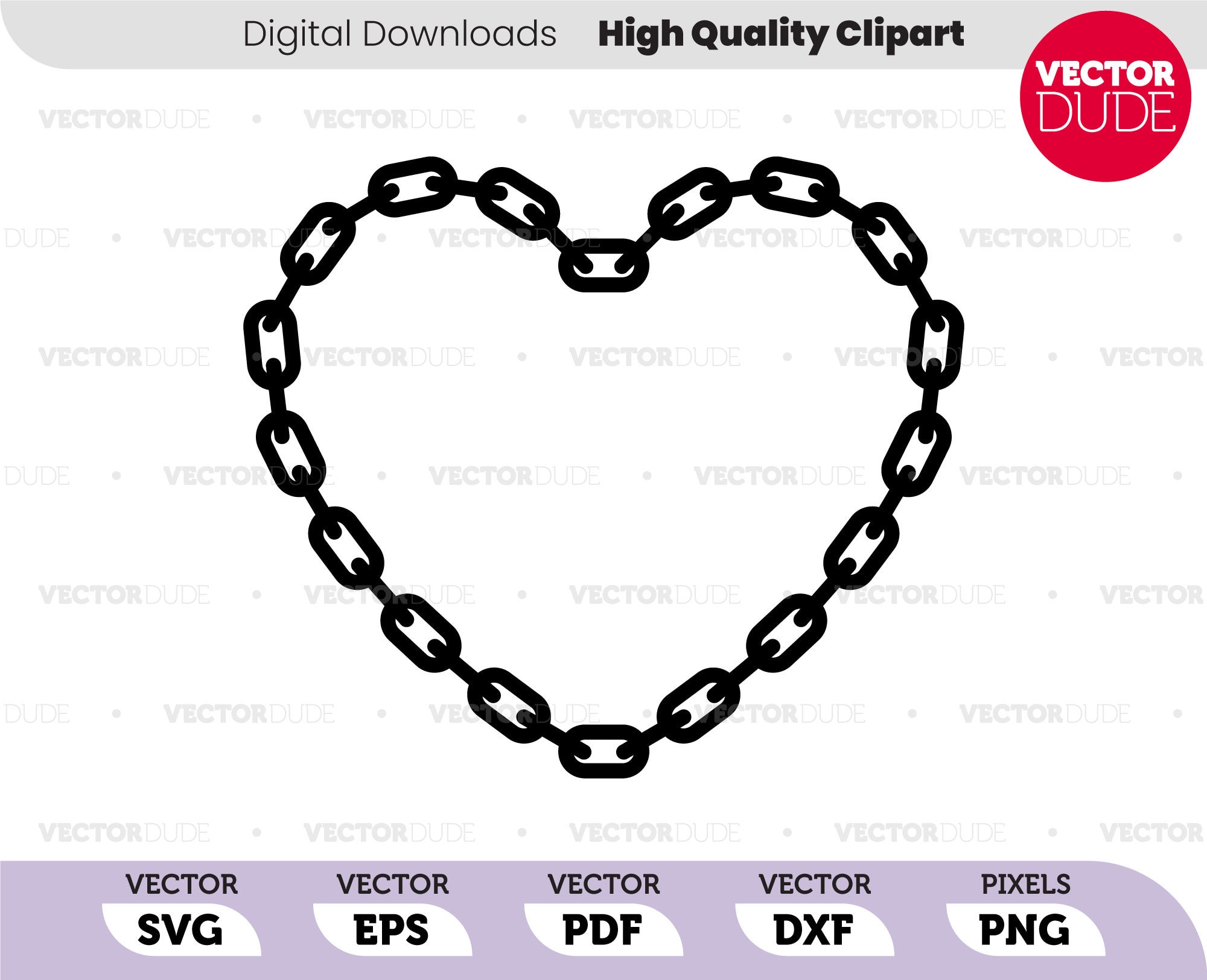 Original Design Chain Link Heart Border, High Quality, Cricut Cut ...