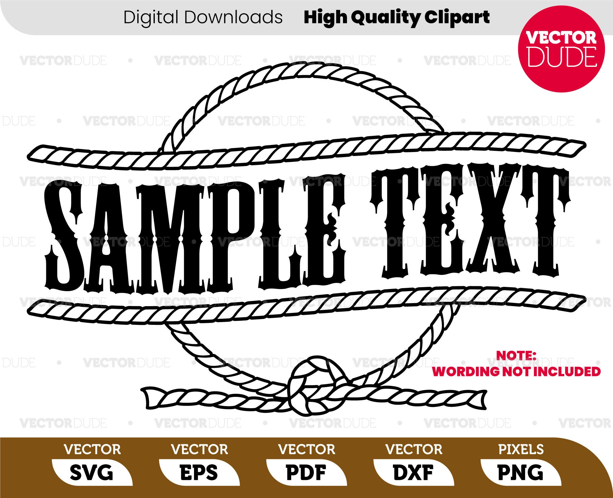 Rope Circle Border Knot Template, Original Design High Quality, Cut or ...