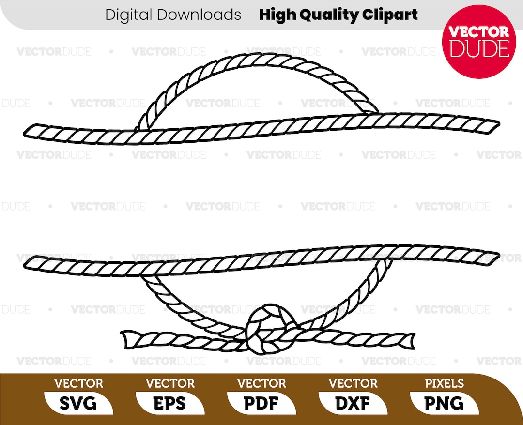 Rope Circle Border Knot Template, Original Design High Quality, Cut or ...