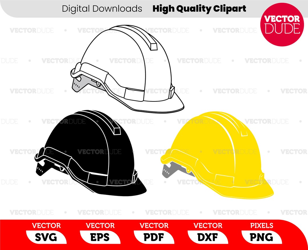 Construction Worker Hard Hat, High Quality, Cut or Print, Vector ...