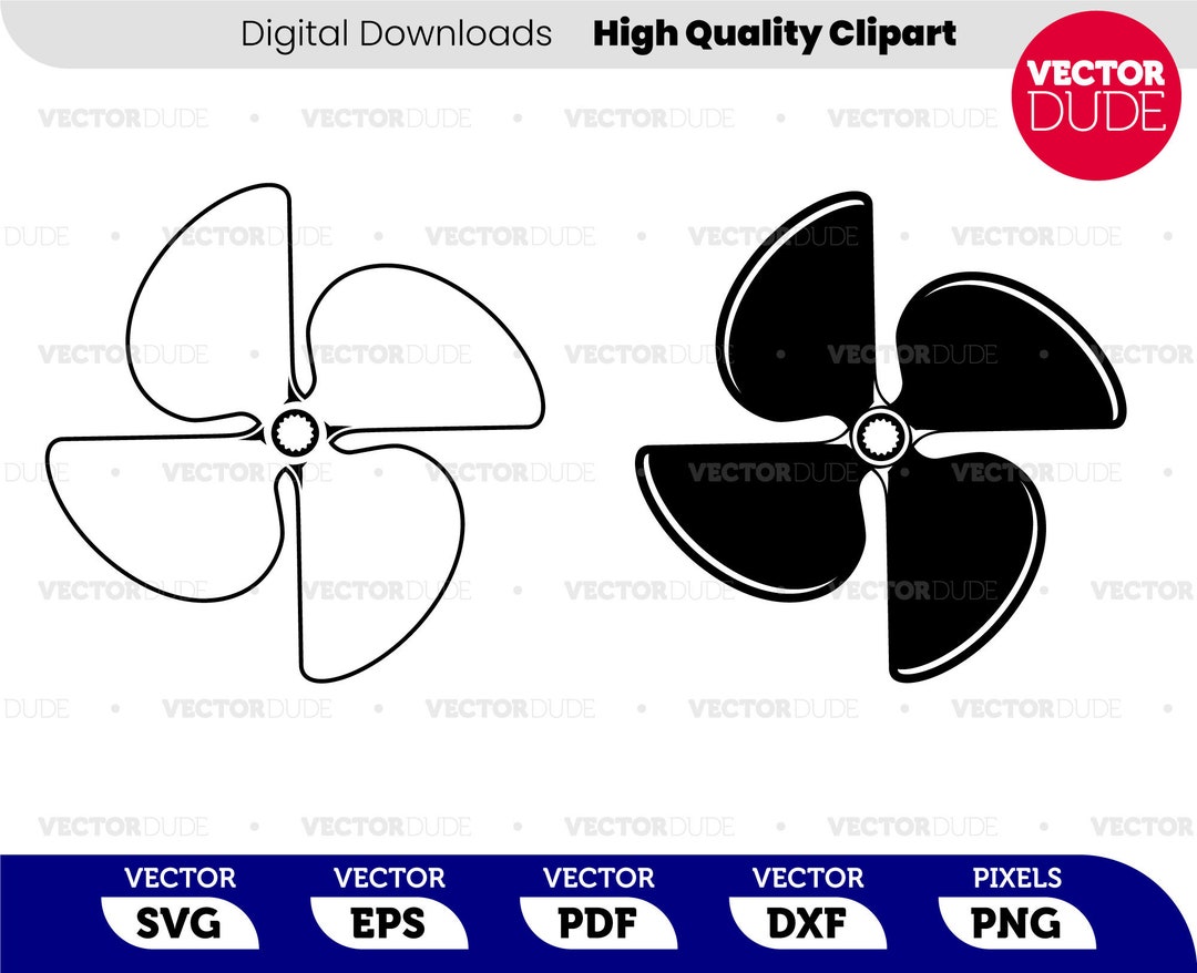 Boat Propeller, High Quality, Cricut Cut, Vector Clipart [ Svg Eps Pdf ...