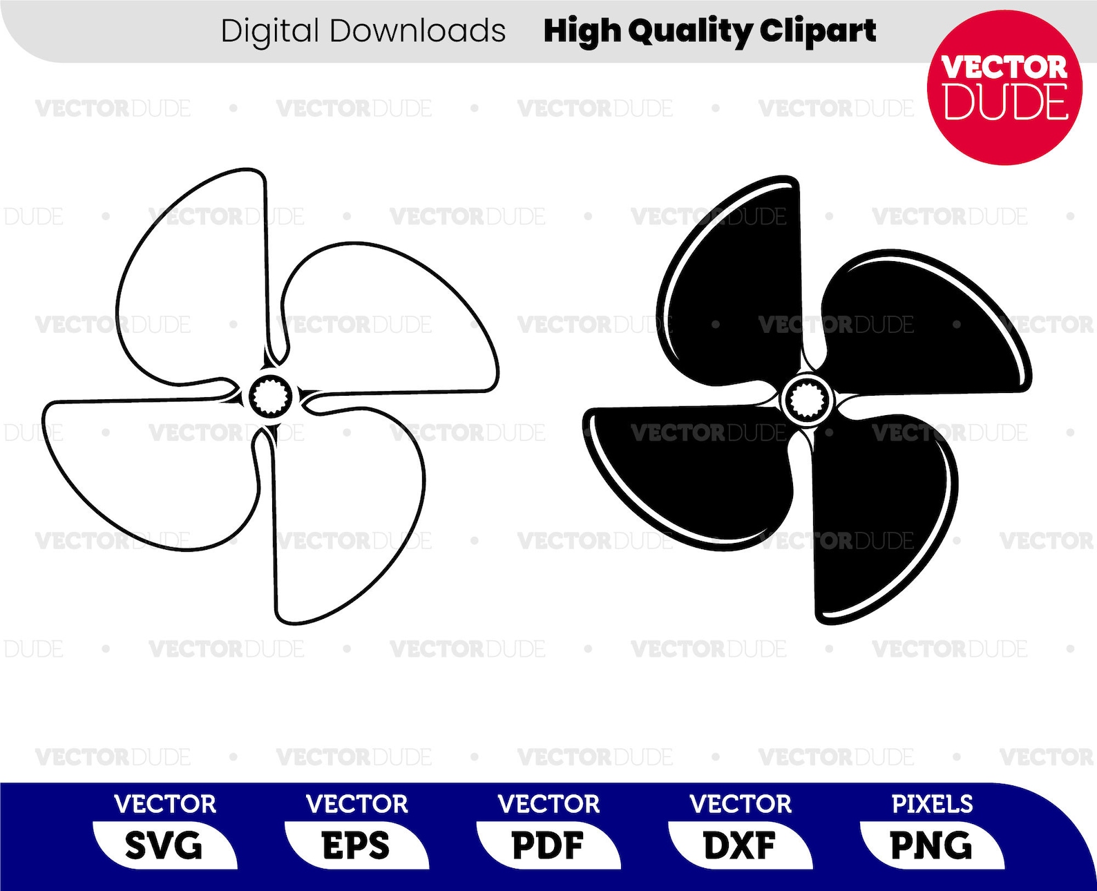 Boat Propeller, High Quality, Cricut Cut, Vector Clipart [ Svg Eps Pdf ...