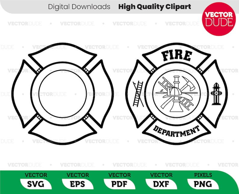 Maltese Cross for Fire Department Logos - High Quality, Cricut Cut ...