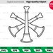 3 Crossed Bugles for Fire Department Service Ranking (assistant Chief ...