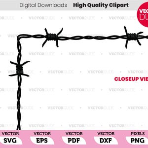 Square Barb Wire Barbed Wire Detailed Border for Cutting or Print ...
