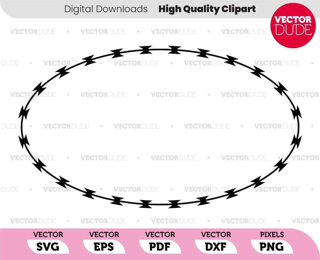 Oval Razor Wire Concertina Wire Barbed Wire Border for Cutting or Print ...