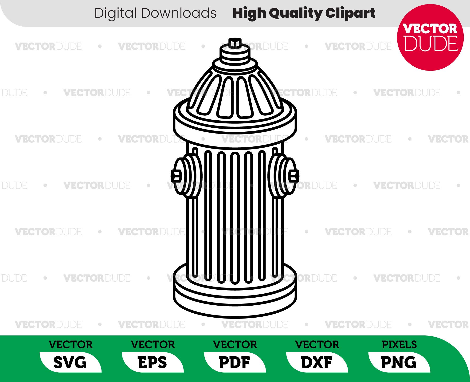 Fire Hydrant Vector, High Quality, Cricut Cut, Vector Clipart [ Svg Eps ...