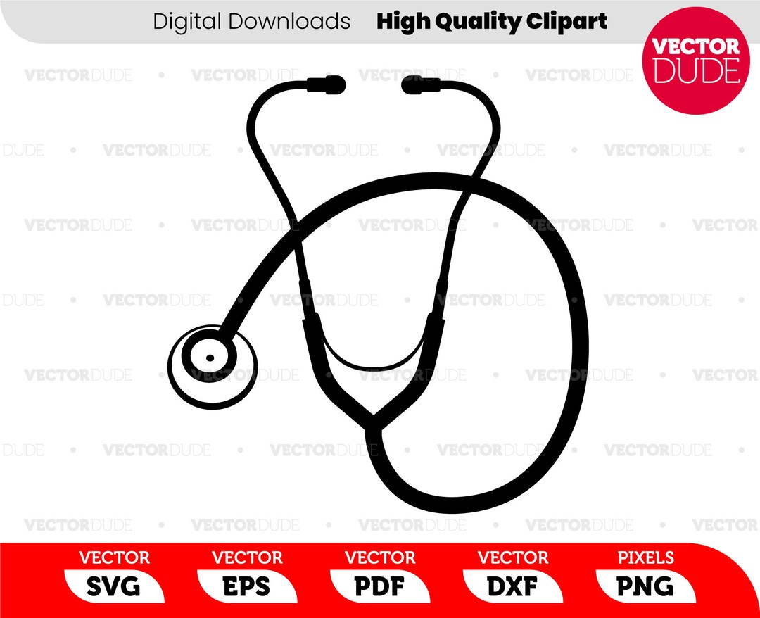 Doctor Stethoscope High Quality, Cut or Print, Vector Clipart [ Svg Eps ...