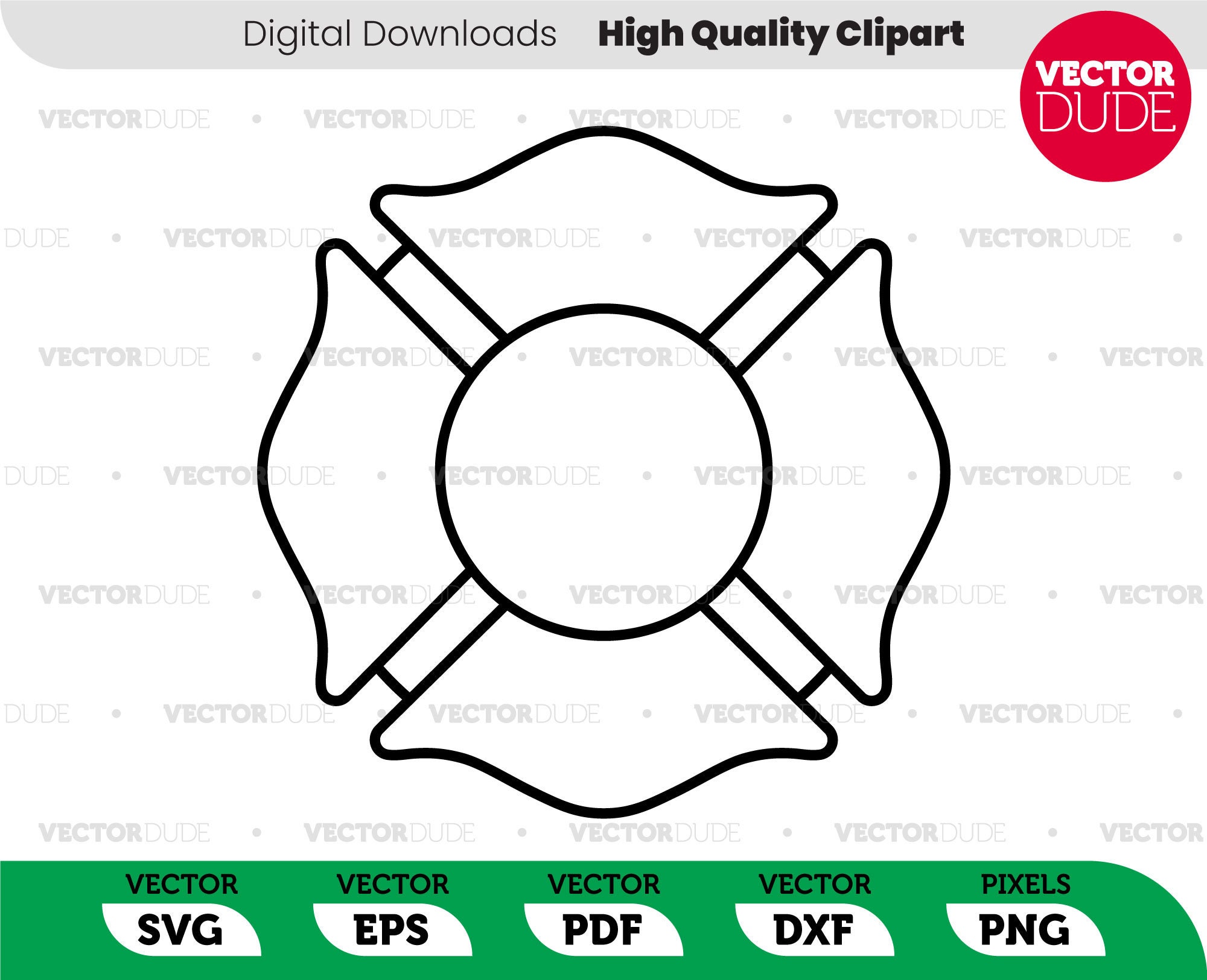 Maltese Cross for Fire Department Logos - Blank Template - High Quality ...