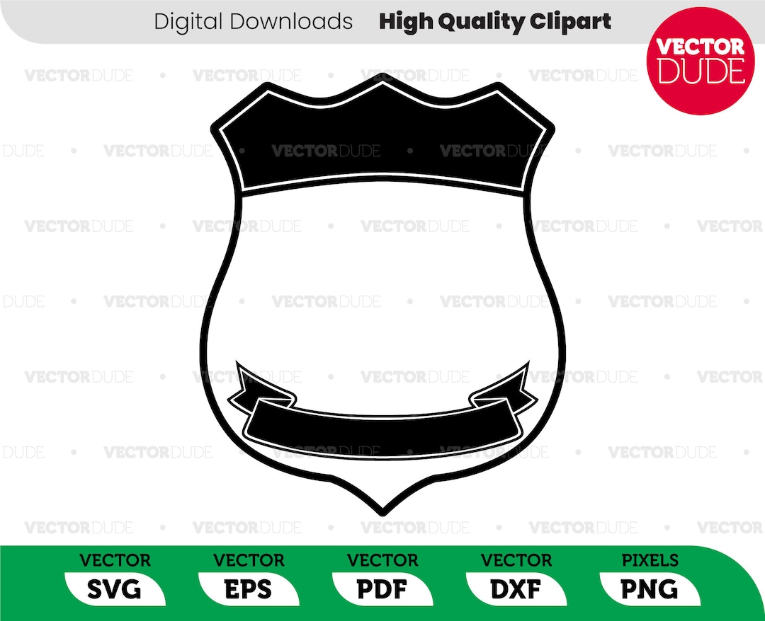 Police and Security Badge Template High Quality, Cricut Cut, Vector ...