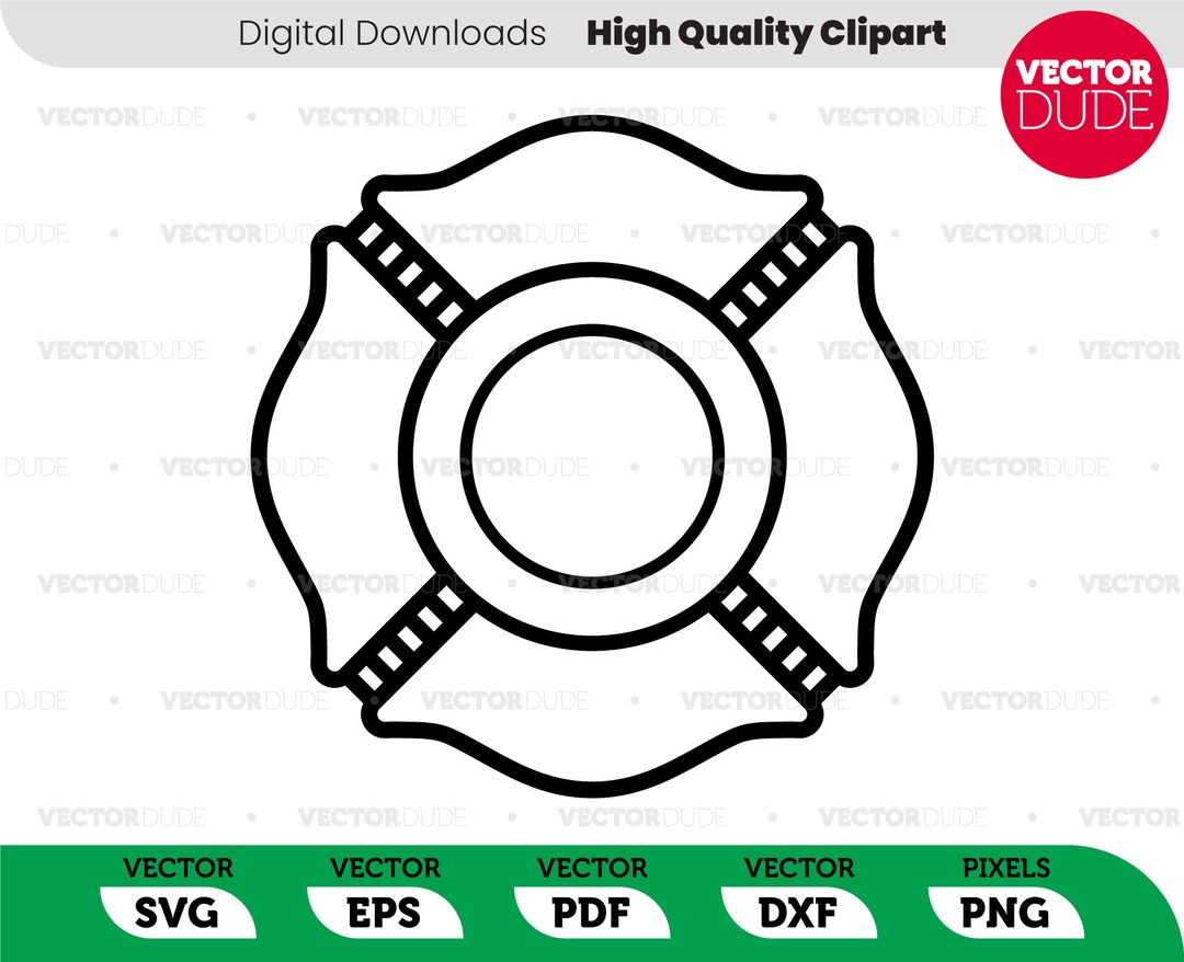 Maltese Cross for Fire Department Logos - Blank Template - High Quality ...