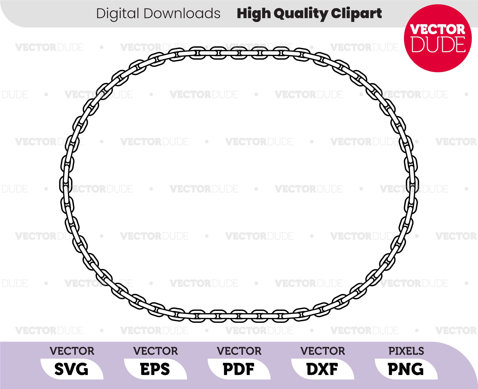 Chain Link Cylinder Shape DETAILED Border, High Quality, Cricut Cut ...