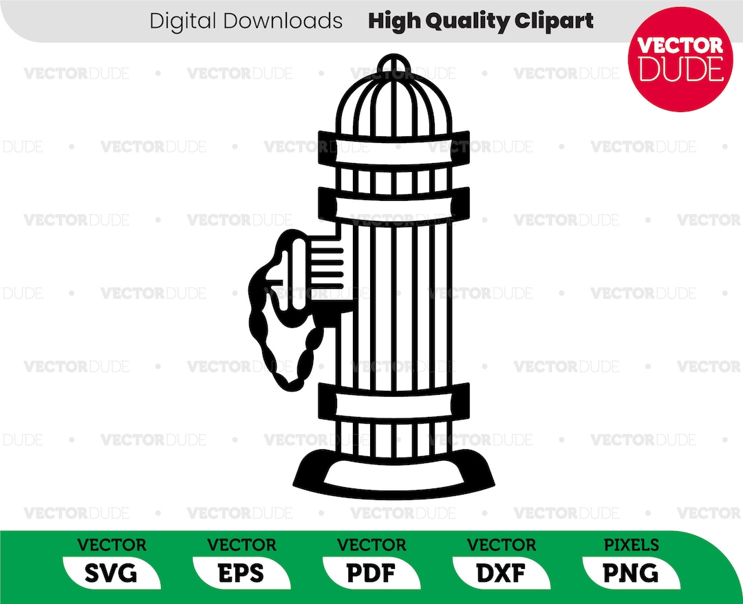 Fire Hydrant Vector, High Quality, Cricut Cut, Vector Clipart [ Svg Eps ...