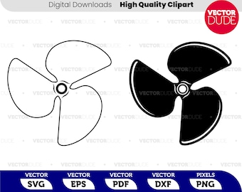 Boat Propeller, High Quality, Cricut Cut, Vector Clipart [ Svg Eps Pdf ...