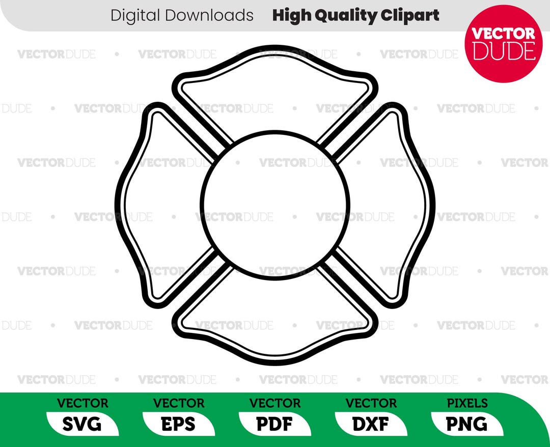 Maltese Cross for Fire Department Logos - Blank Template - High Quality ...