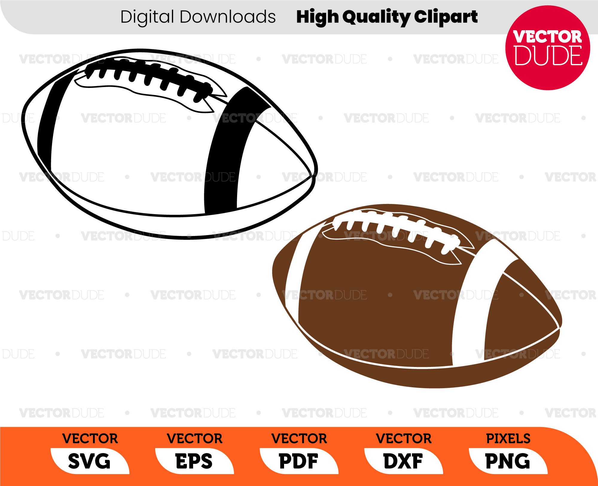 American Football High Quality, Cricut Cut, Vector Clipart [ Svg Eps ...