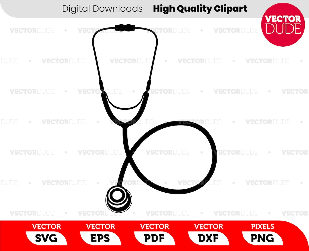 Doctor Stethoscope High Quality, Cut or Print, Vector Clipart [ Svg Eps ...