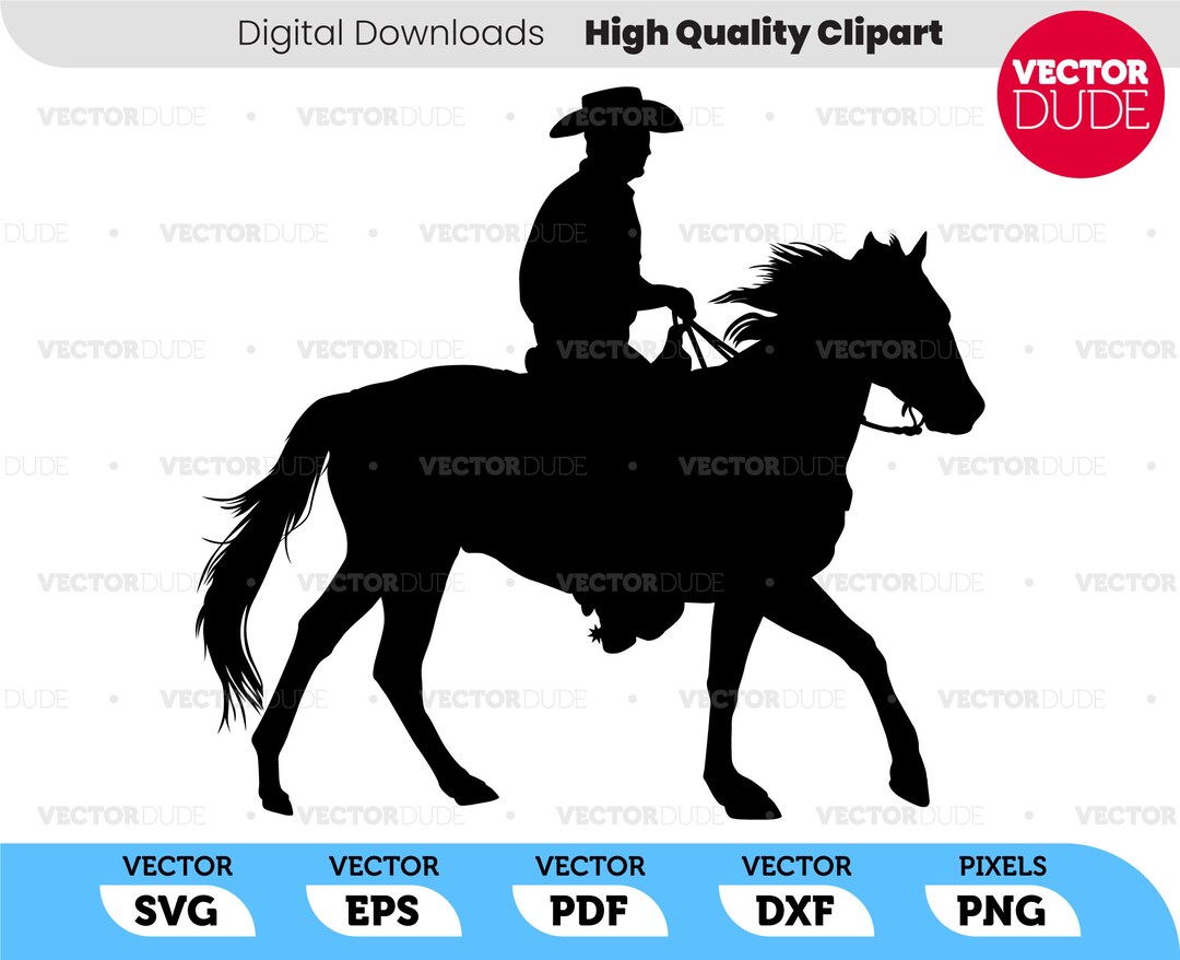 Original Horse Cowboy, Man, Rider, Western, Farm Animal, Silhouette ...