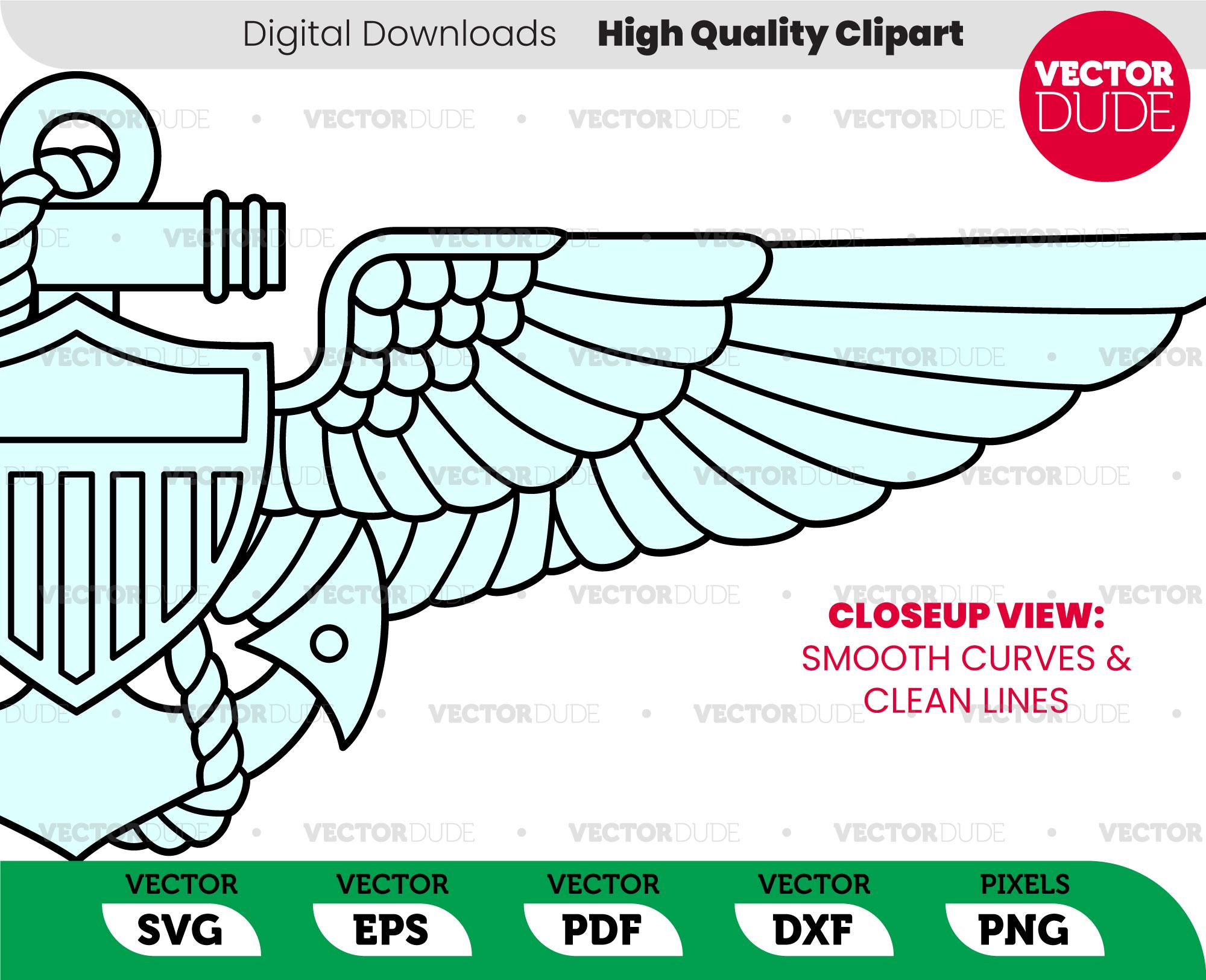 Naval Aviation Aviator Wings Insignia, High Quality, Cricut Cut, Vector ...
