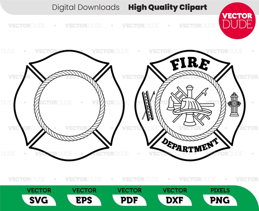 Maltese Cross for Fire Department Logos - Rope Border - High Quality ...
