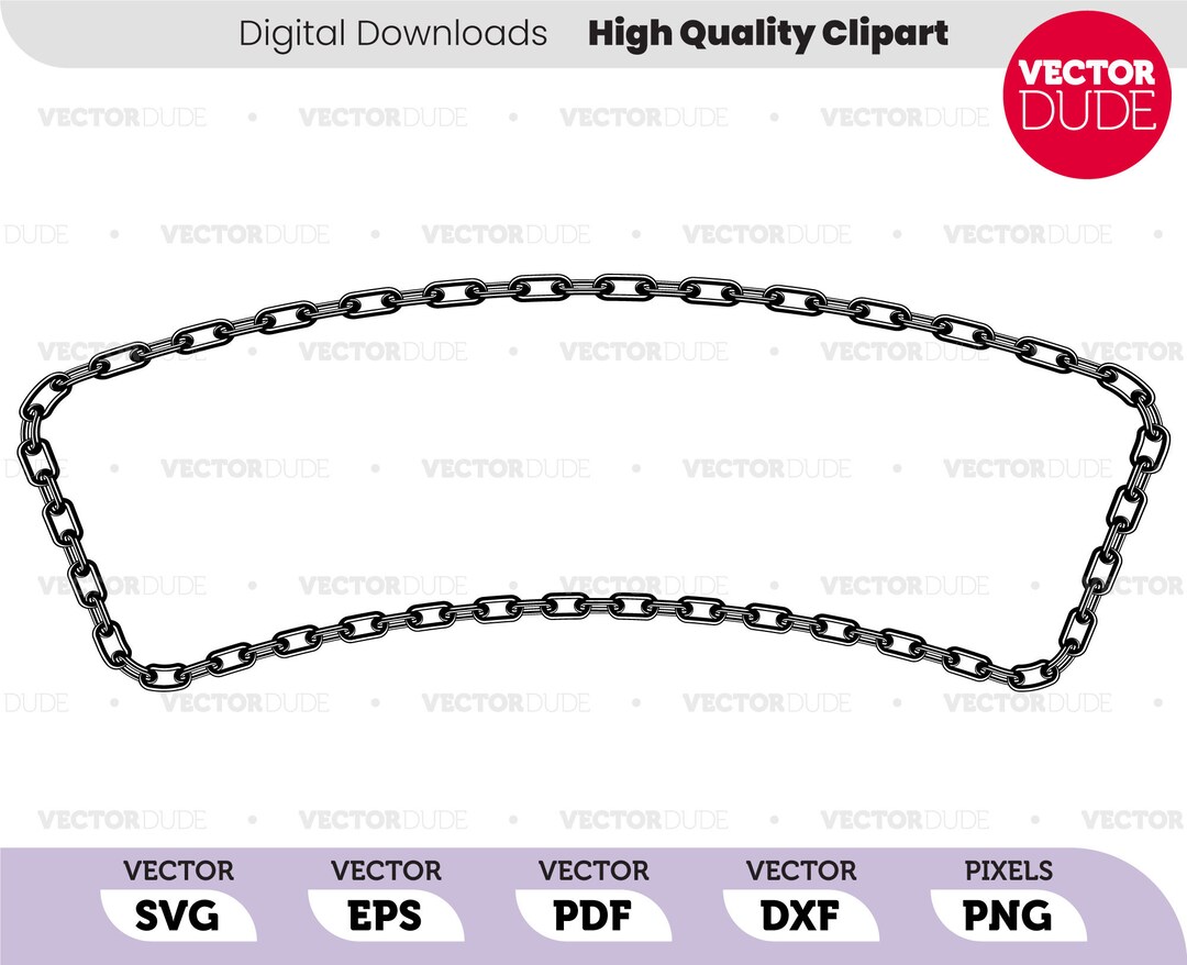 Chain Link Rectangle Arched / Curved DETAILED Border ORIGINAL, High ...