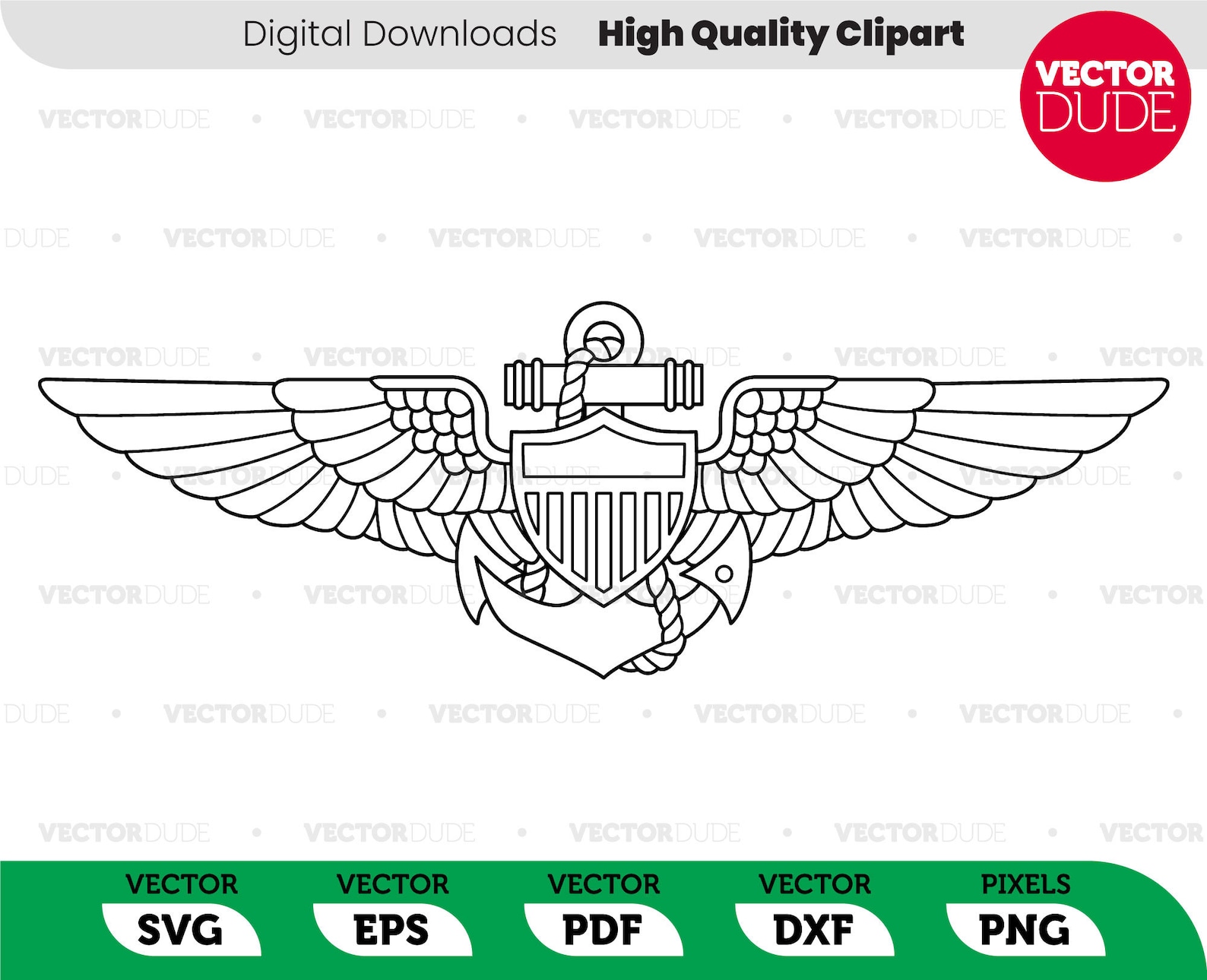 Naval Aviation Aviator Wings Insignia, High Quality, Cricut Cut, Vector ...