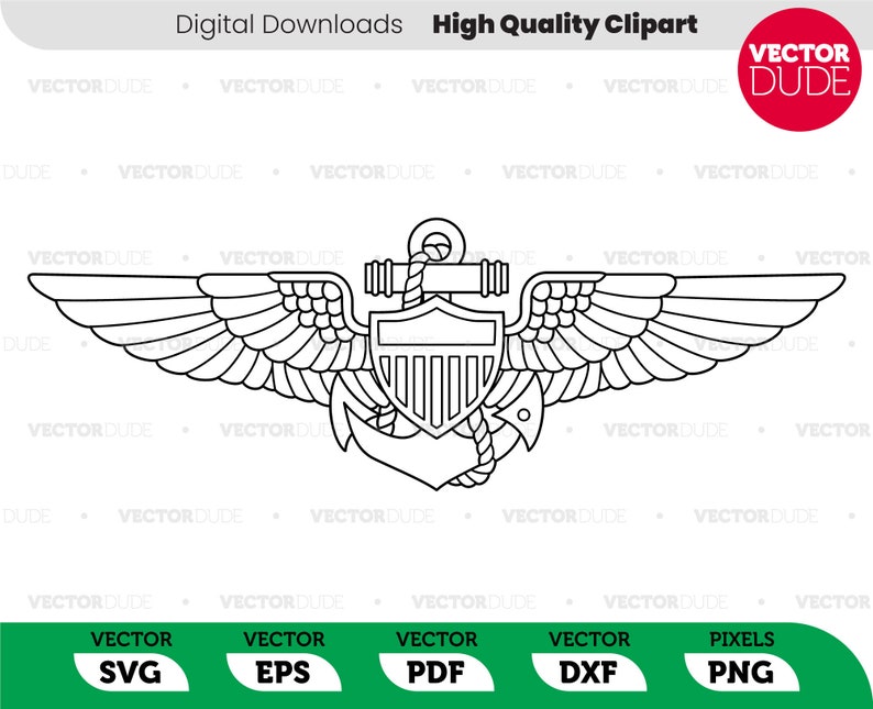 Naval Aviation Aviator Wings Insignia, High Quality, Cricut Cut, Vector ...