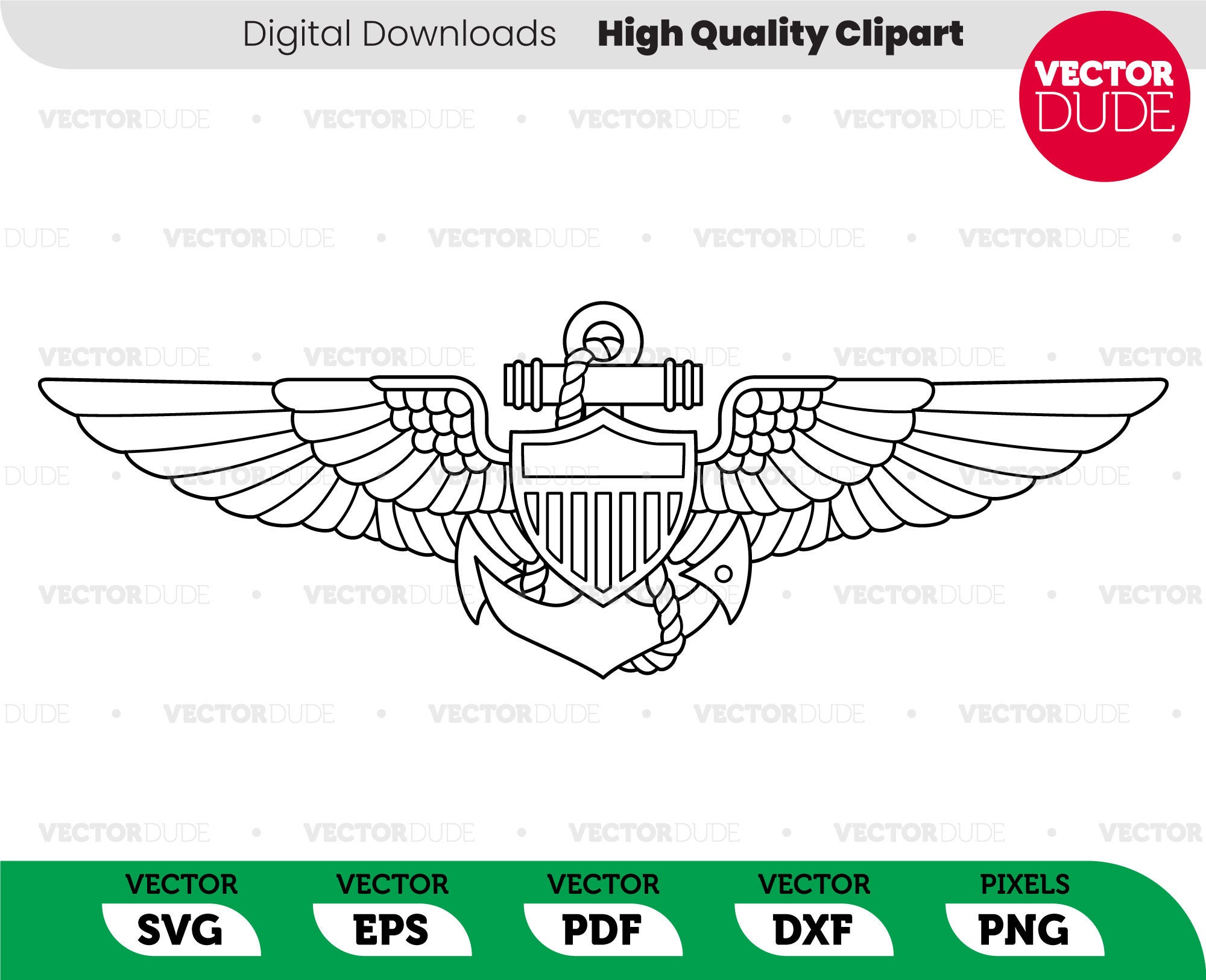 Naval Aviation Aviator Wings Insignia, High Quality, Cricut Cut, Vector ...