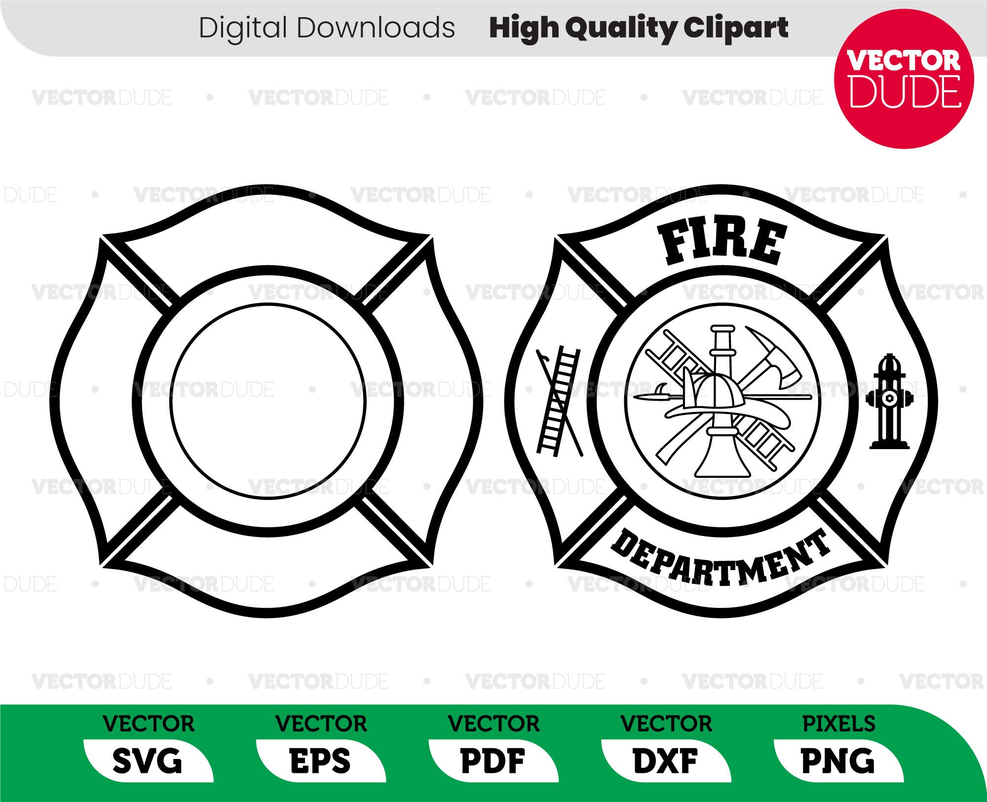 Maltese Cross for Fire Department Logos - High Quality, Cricut Cut ...