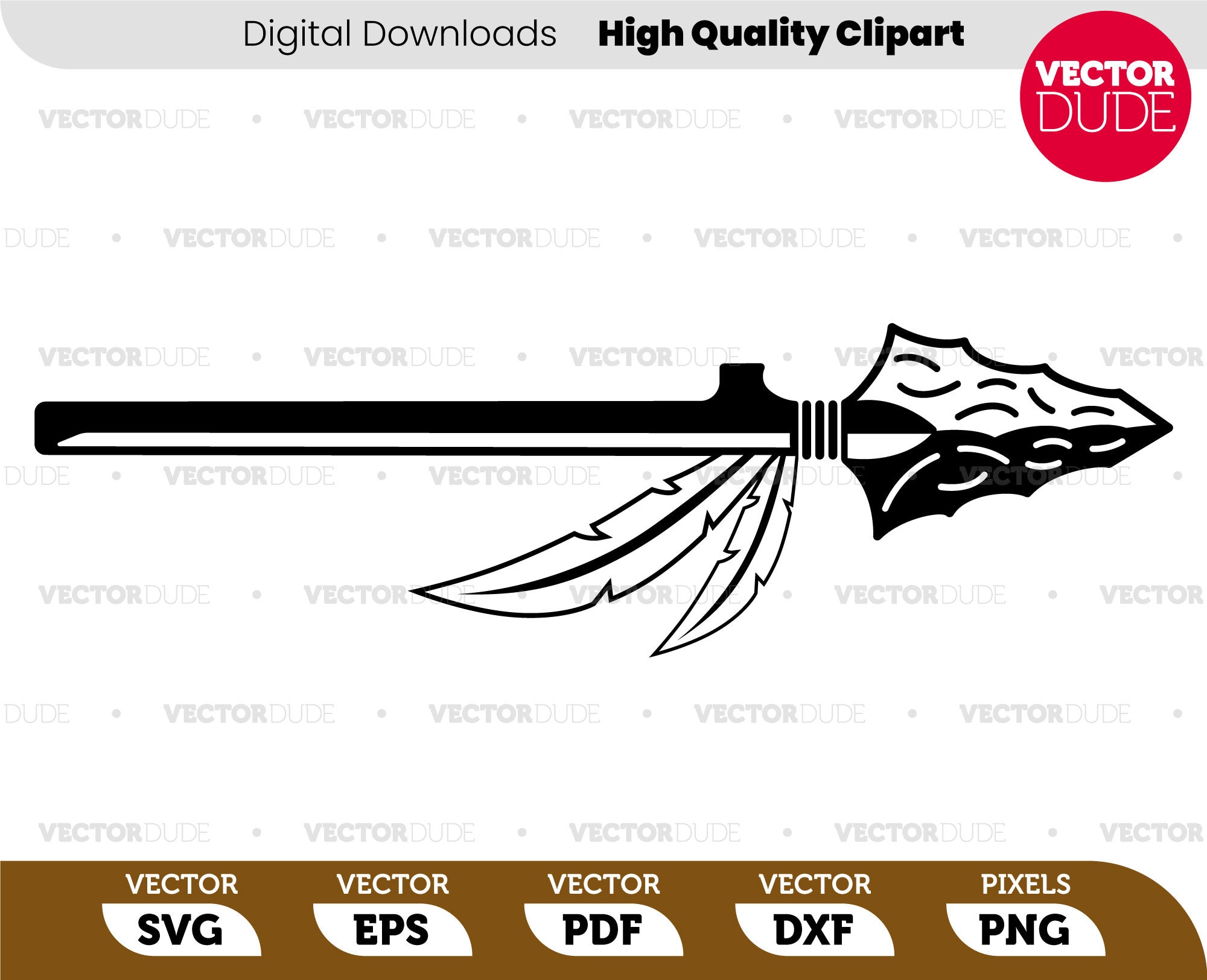 Tribal Arrow or Spear High Quality, Cut or Print, Vector Clipart [ Svg ...