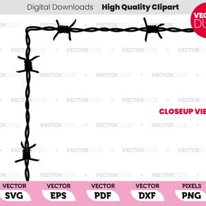 Rectangle Barb Wire Barbed Wire Detailed Border for Cutting or Print ...