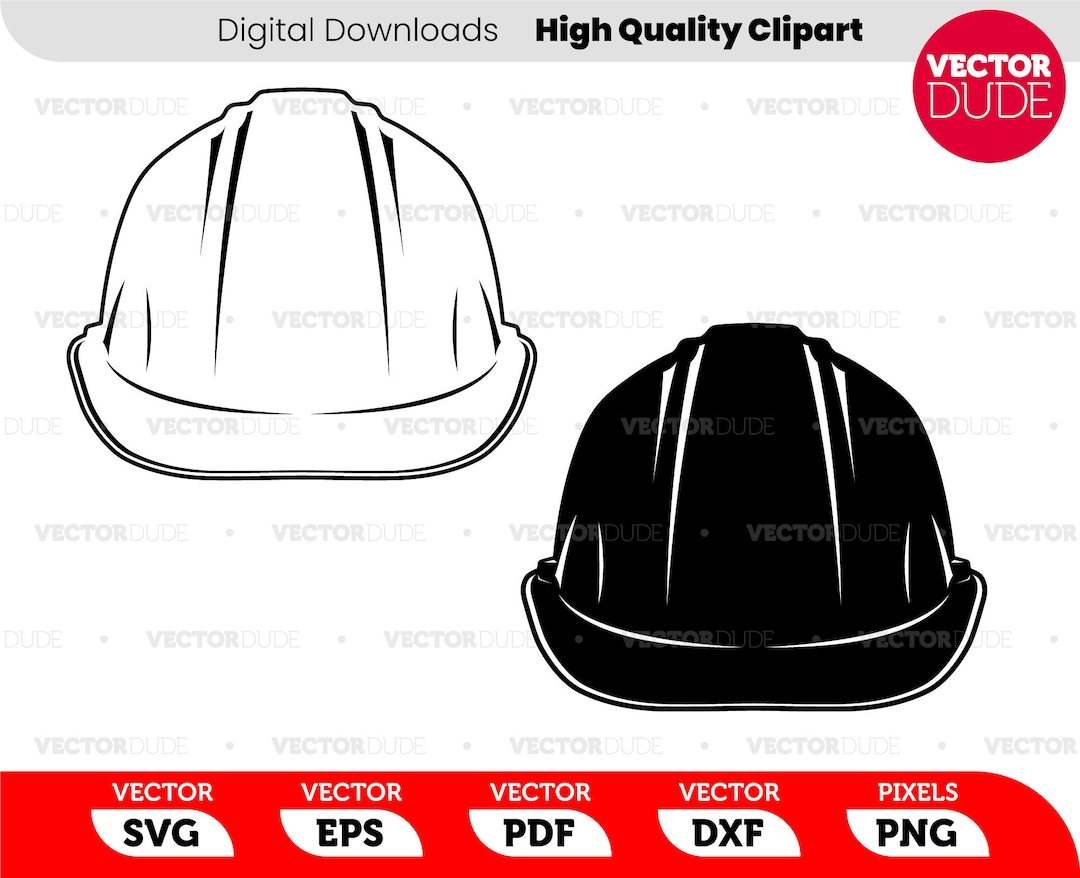Construction Worker Hard Hat, High Quality, Cut or Print, Vector ...
