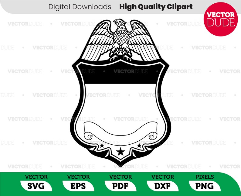 Police and Security Badge Template High Quality, Cricut Cut, Vector ...