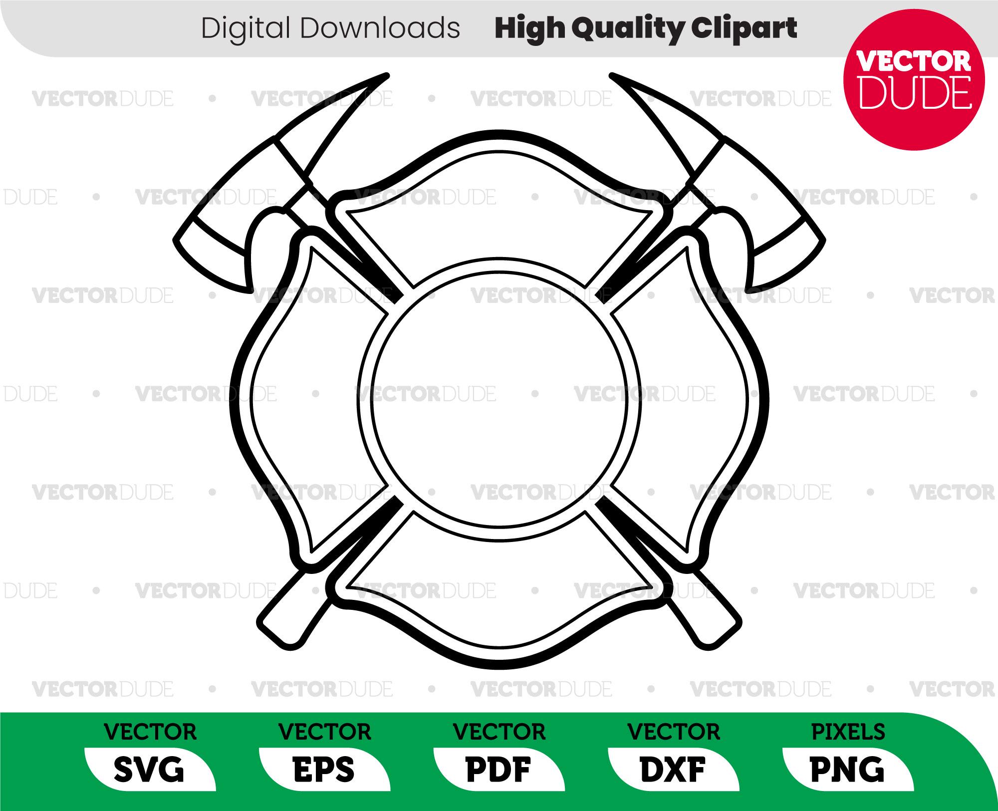 Maltese Cross Template for Fire Department Logos - High Quality, Cricut ...