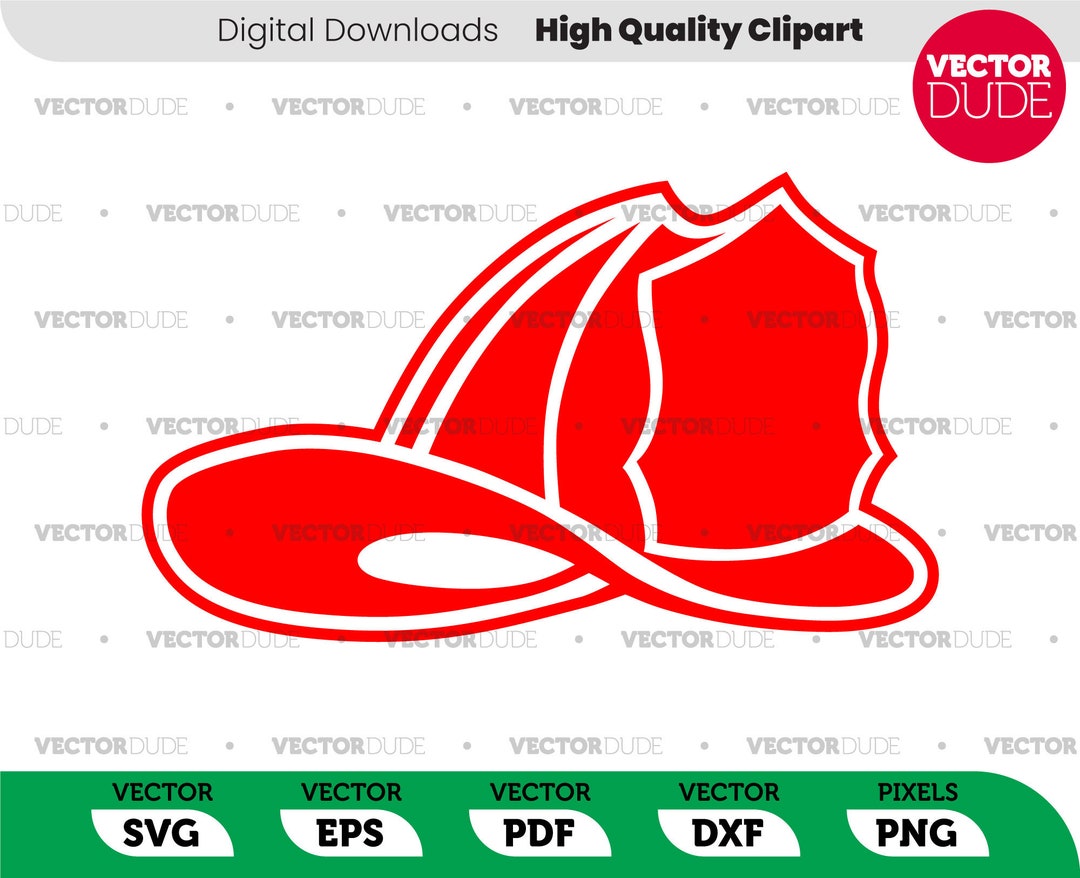 Firefighter / Fireman Helmet Hat Vector, High Quality, Cricut Cut ...