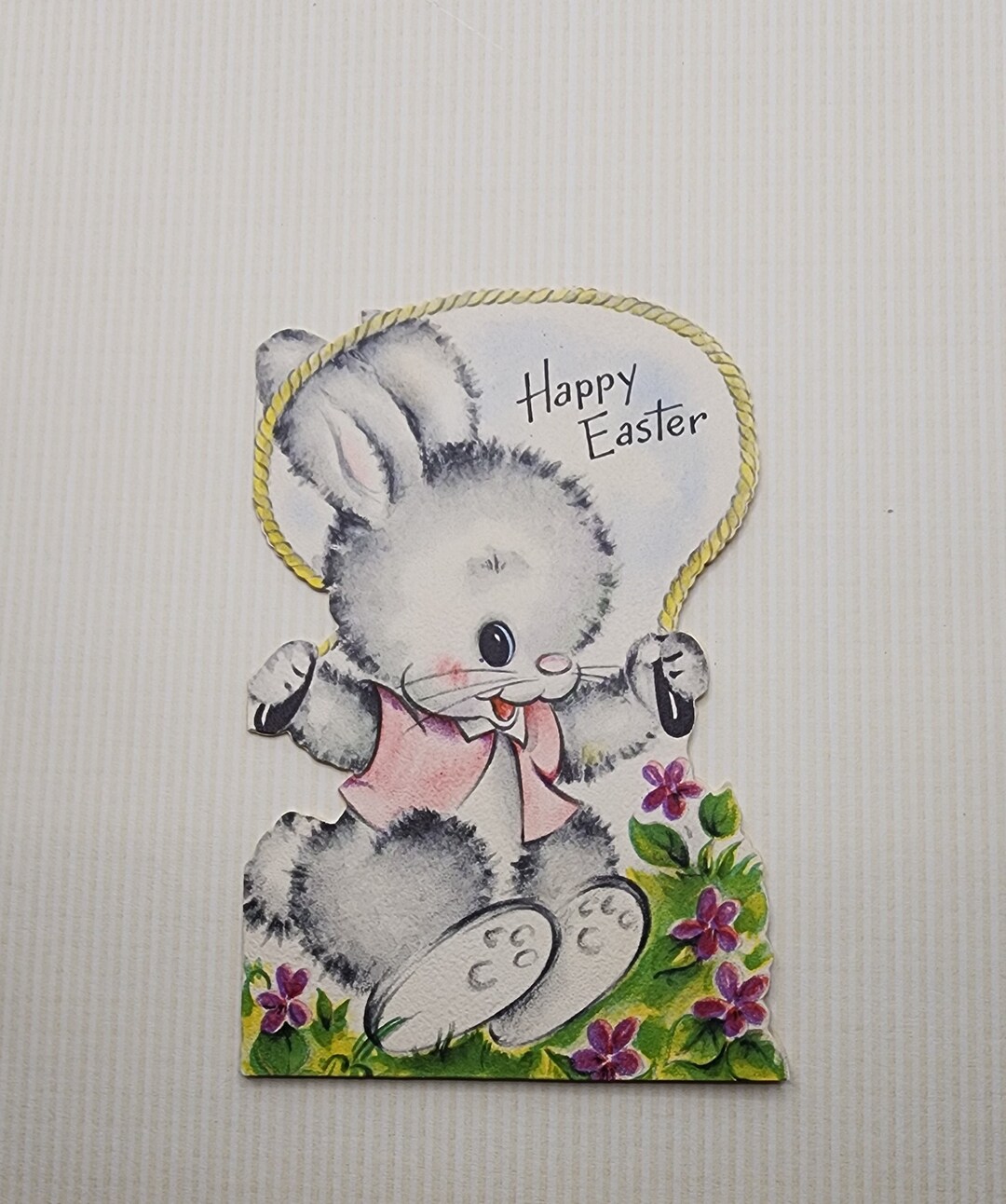 Vintage Bunny Card - Etsy
